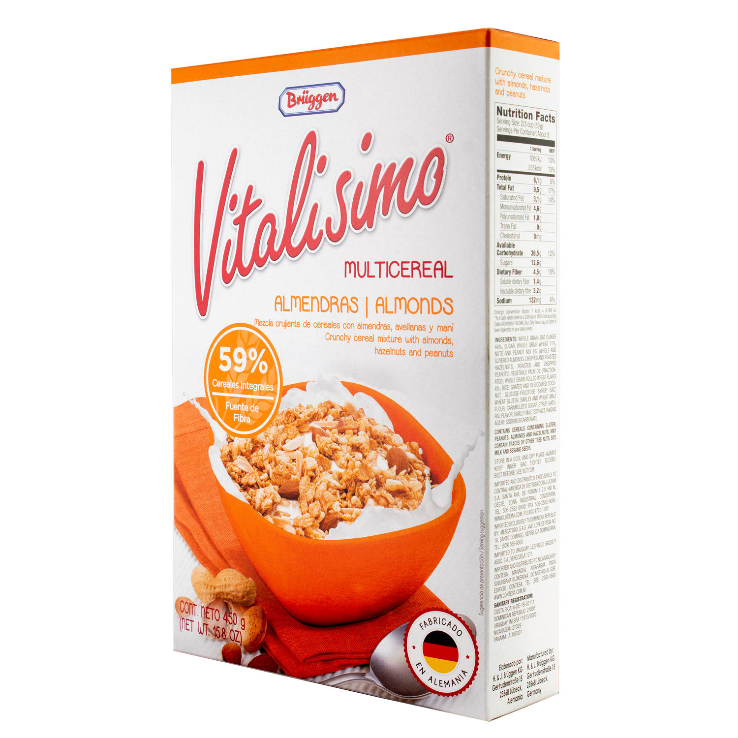 Cereal Multicereal Almendra Vitalisimo Bruggen Caja 450 G | Auto Mercado