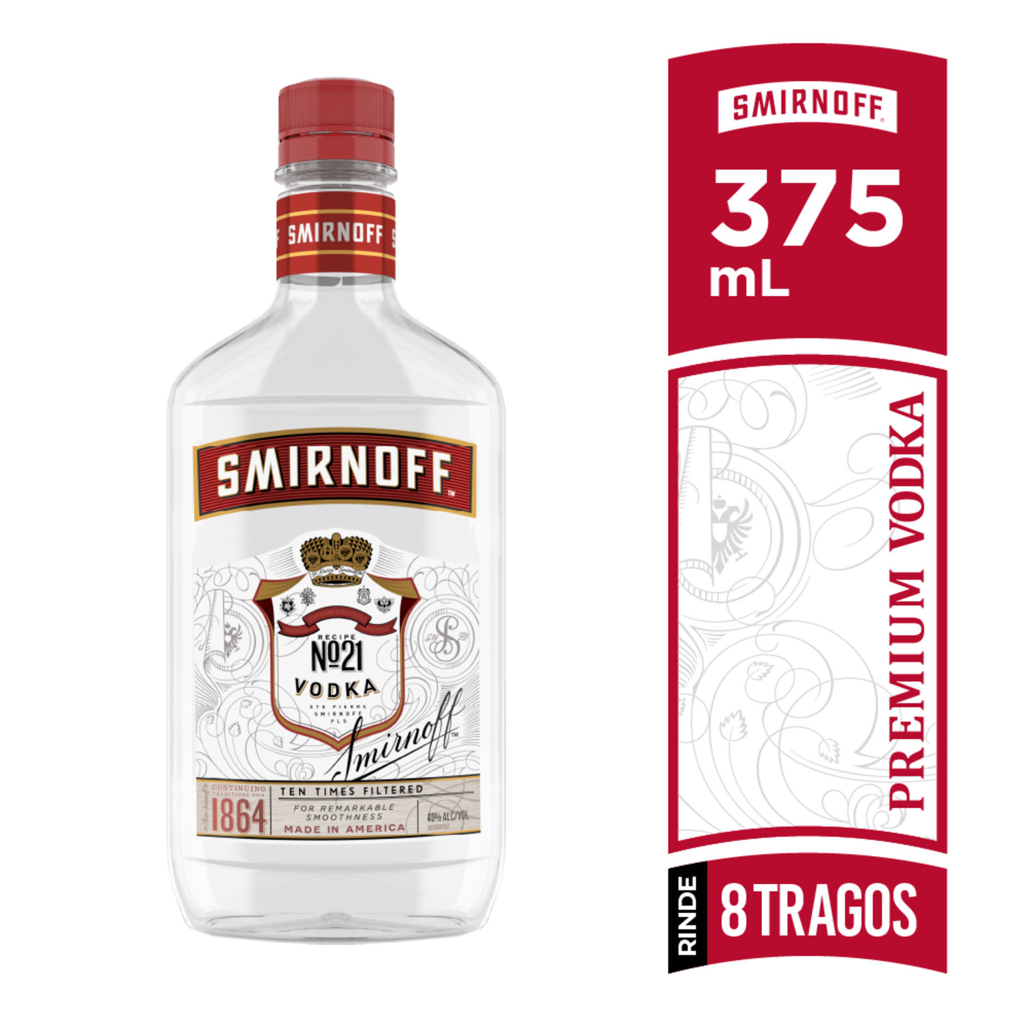Vodka Estandar Smirnoff Botella 375 Ml | Auto Mercado
