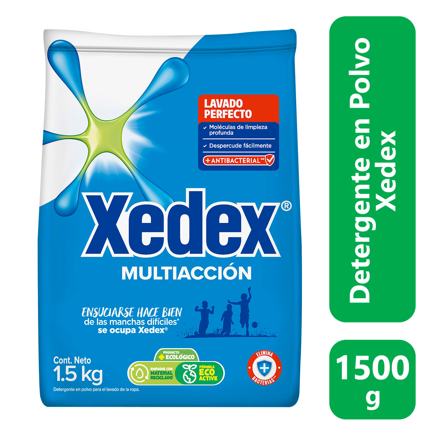 Detergente Polvo Multiaccion Xedex Bolsa 1.5 Kg | Auto Mercado