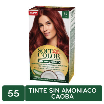 Tinte Permanente Sin Amoniaco Rojizo Caoba 55 Soft Color Caja 1 Unid ...