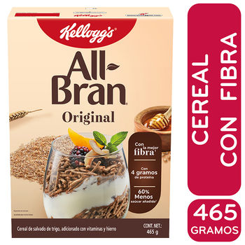 Cereal Fibra Original All Bran Kelloggs Caja 465 G | Auto Mercado