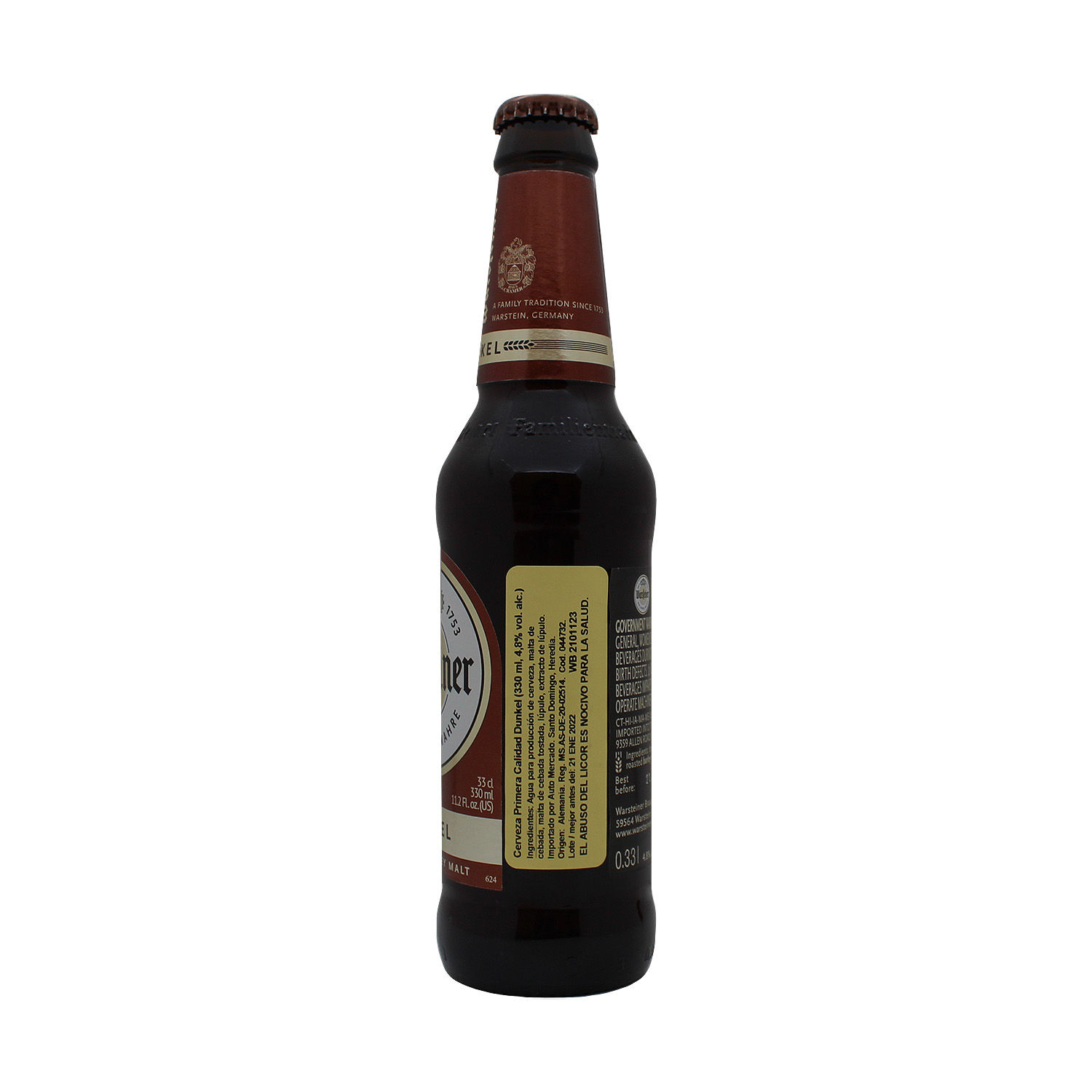 Cerveza Importada Negra Alemania Warsteiner Botella 330 Ml | Auto Mercado