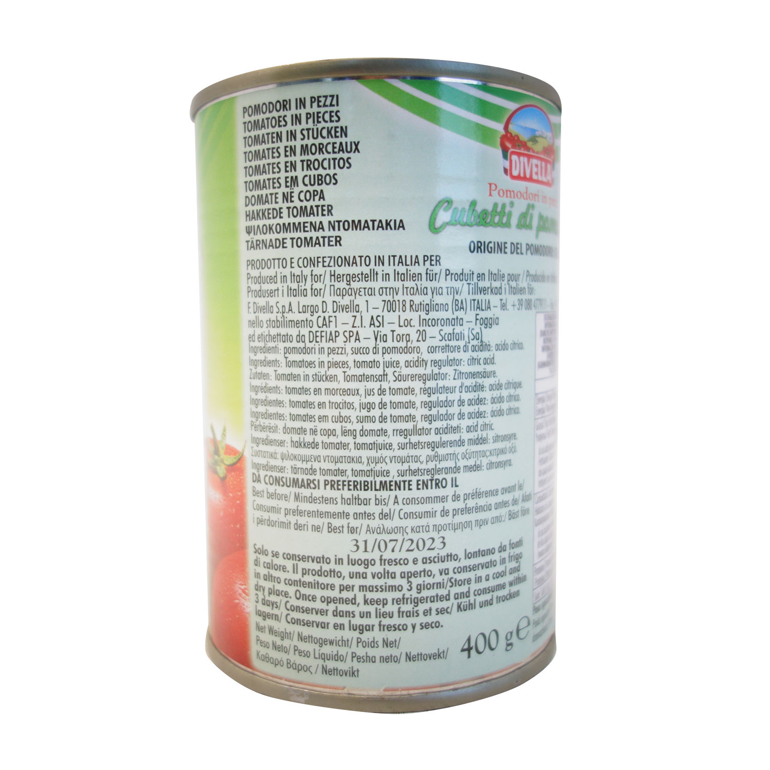 Tomate Troceado Divella Lata 400 G | Auto Mercado