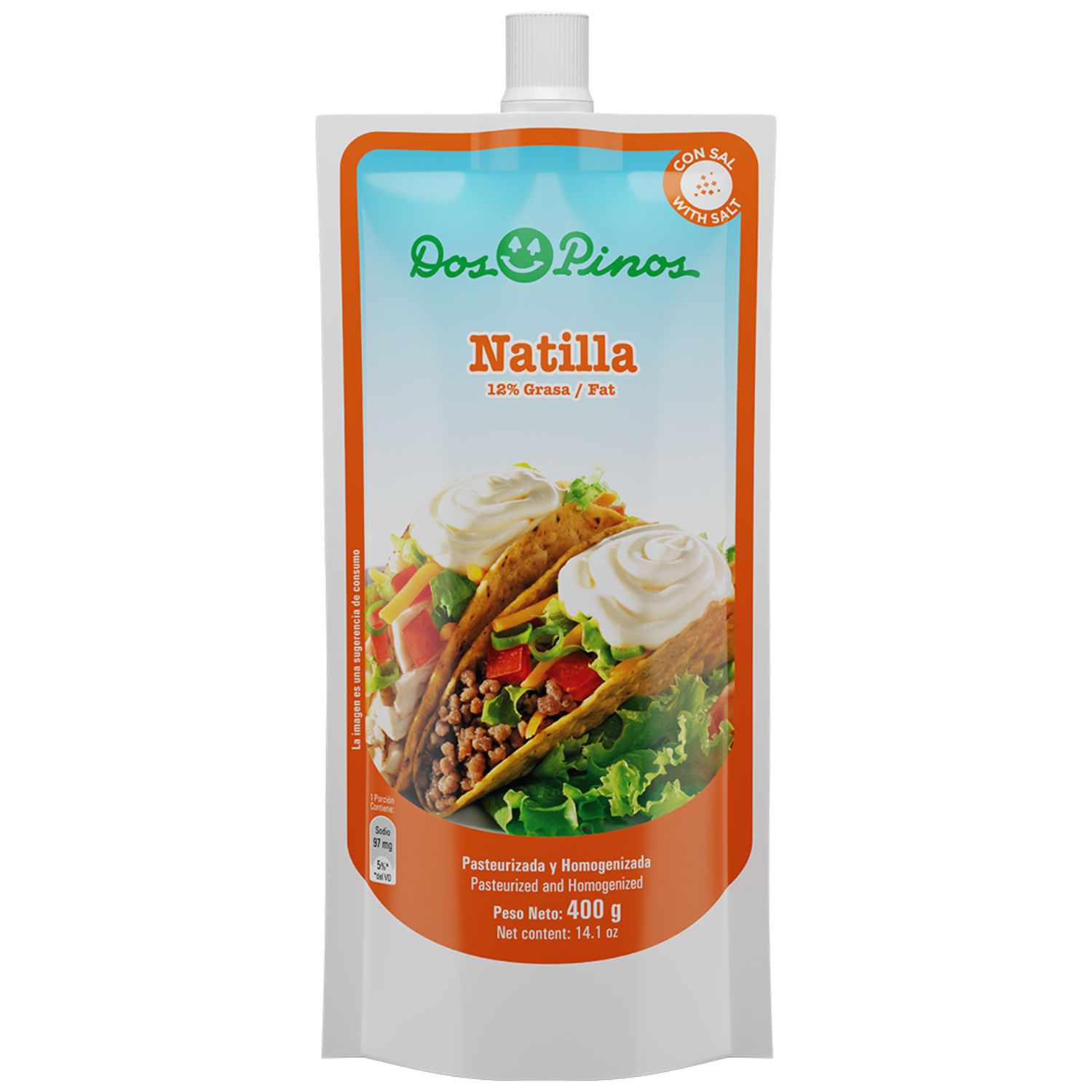 Natilla Con Sal Liviana Dos Pinos Paquete 400 G | Auto Mercado