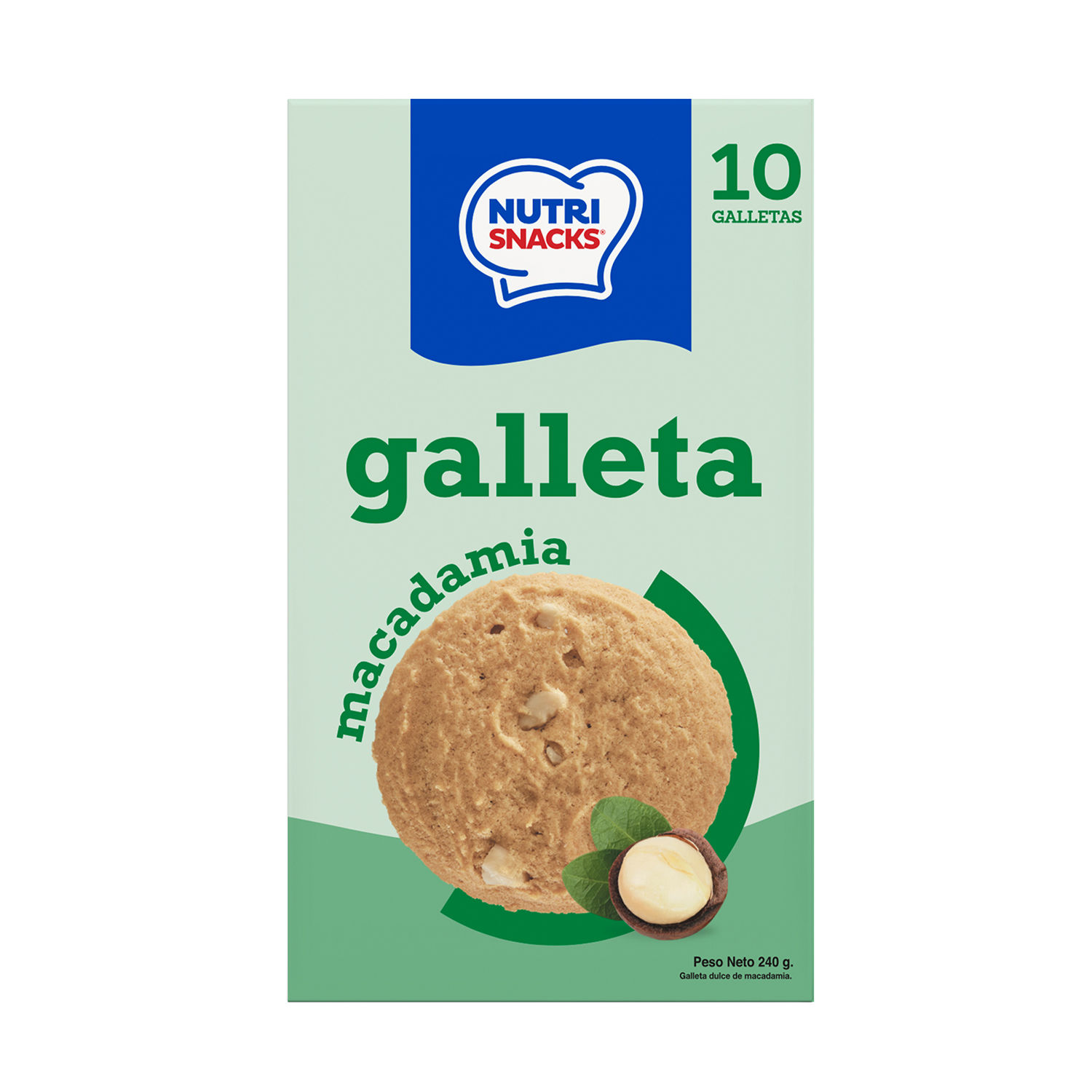 Galleta Dulce Macadamia Nutrisnacks Caja 240 G | Auto Mercado