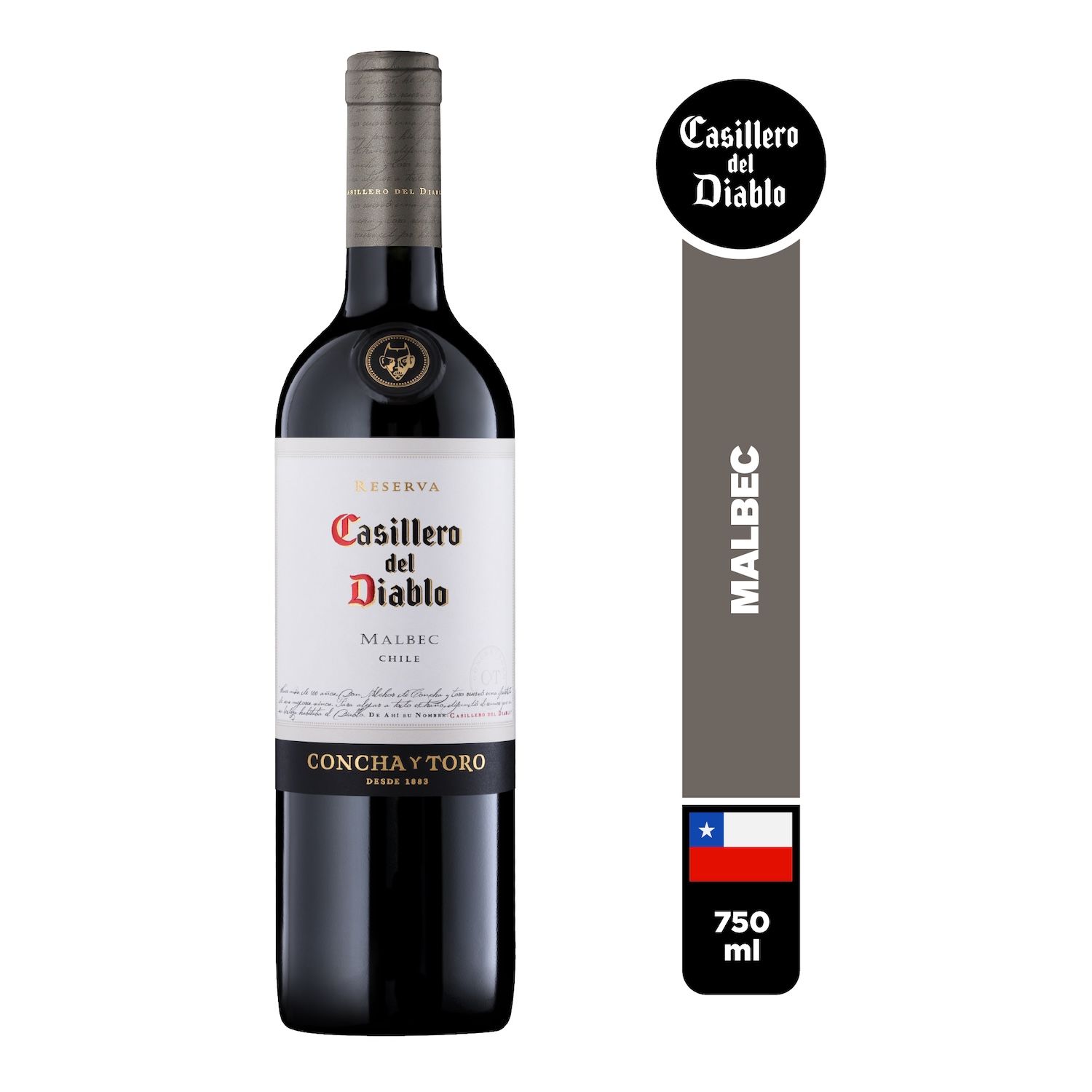 Vino Tinto Chile Malbec Casillero Del Diablo Botella 750 Ml | Auto Mercado