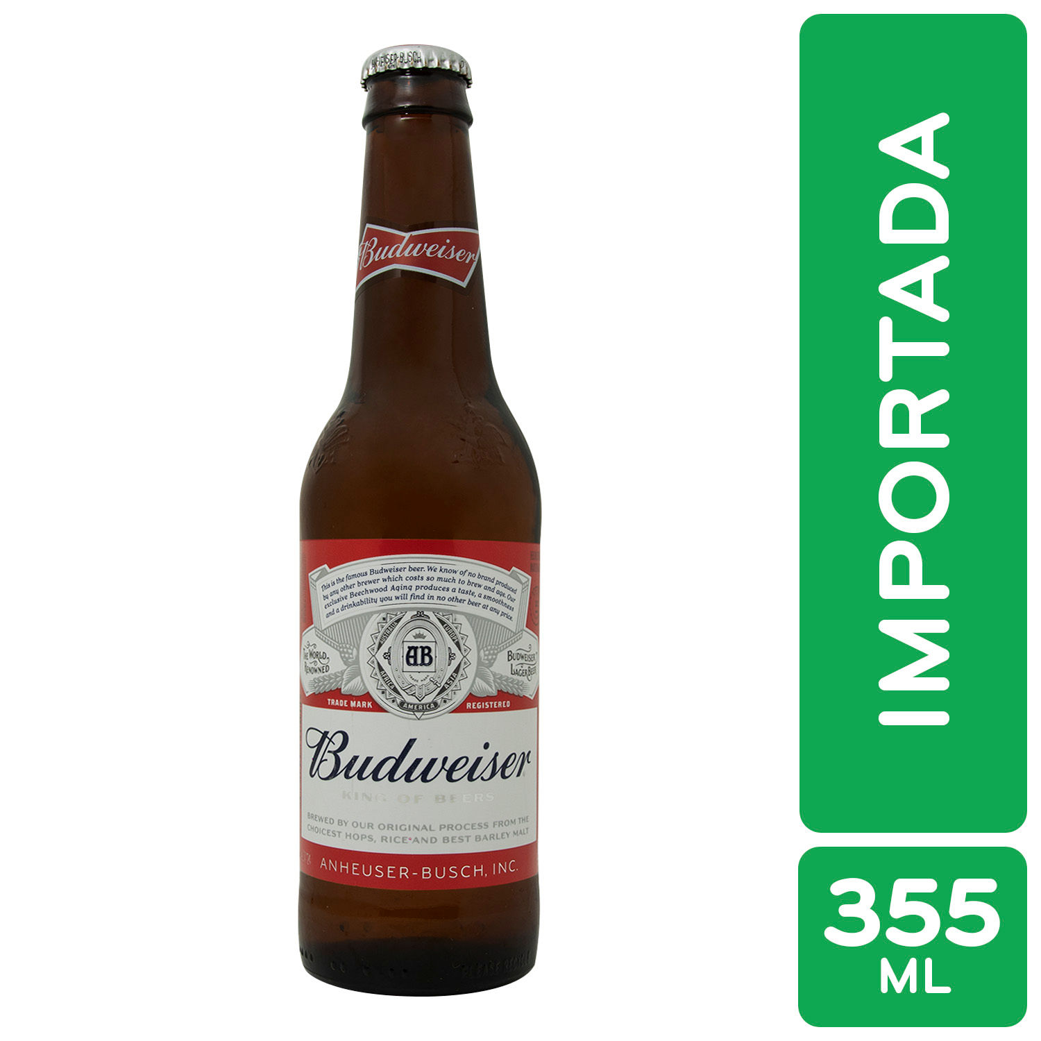 Cerveza Importada Usa Budweiser Botella 355 Ml | Auto Mercado