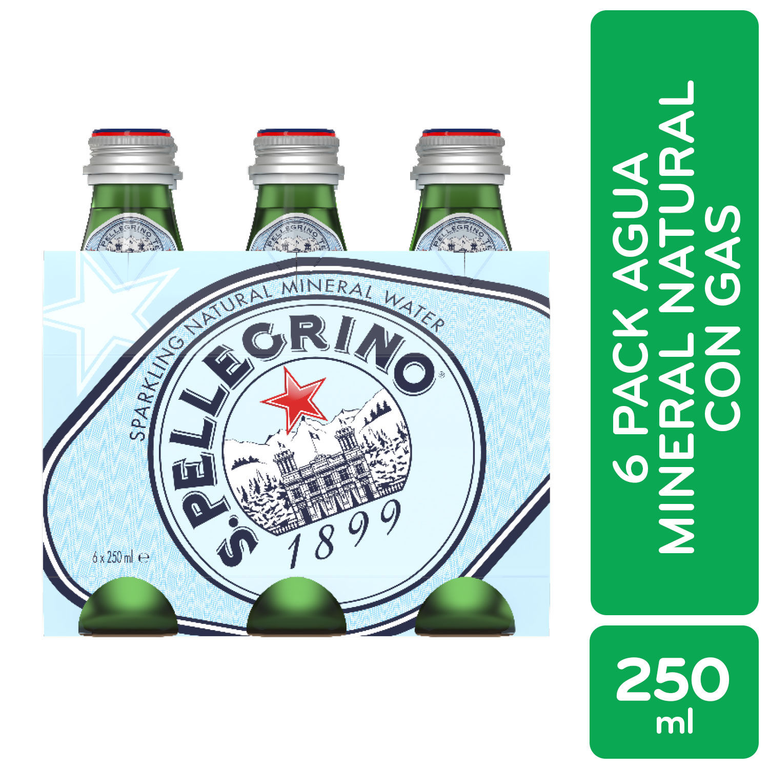 Agua Gasificada Natural Mineral San Pellegrino Paquete 1500 Ml | Auto ...