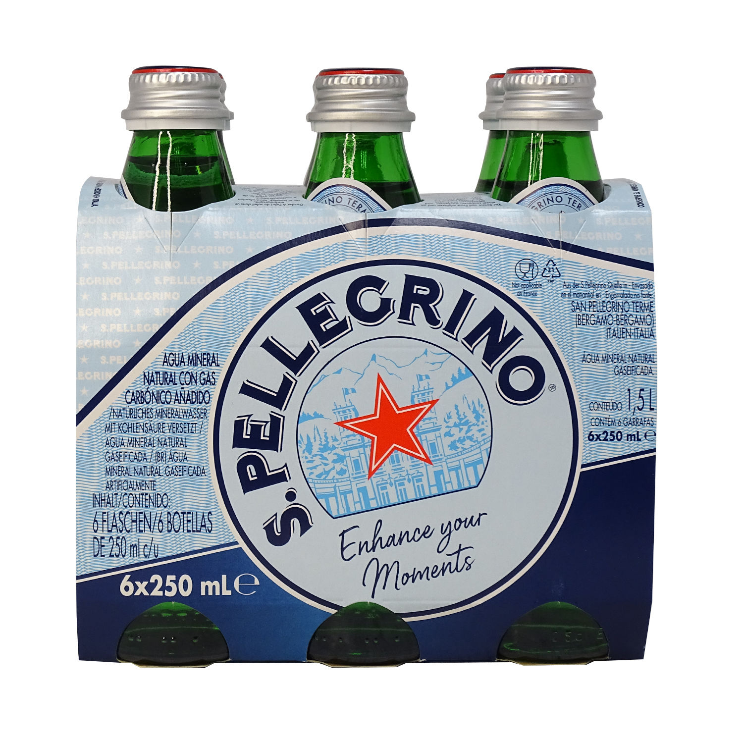 Agua Gasificada Natural Mineral San Pellegrino Paquete 1500 Ml | Auto ...