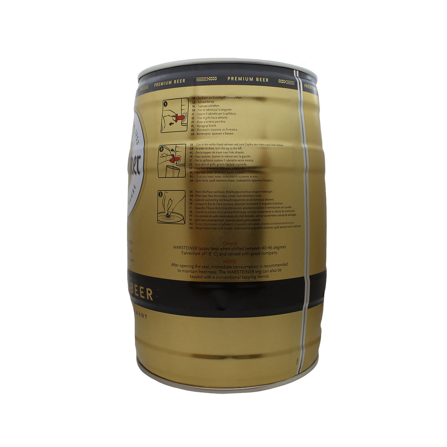 Cerveza Importada Barril Alemania Warsteiner Lata 5000 Ml | Auto Mercado