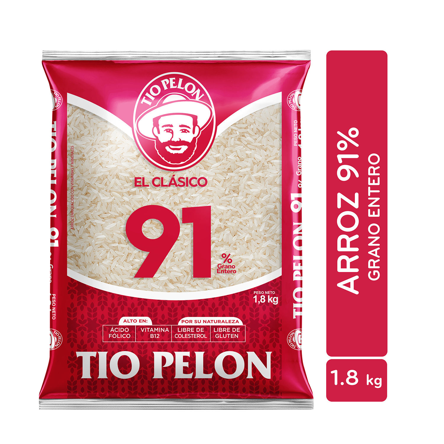 Arroz Blanco 91% Tio Pelon Paquete 1800 G | Auto Mercado