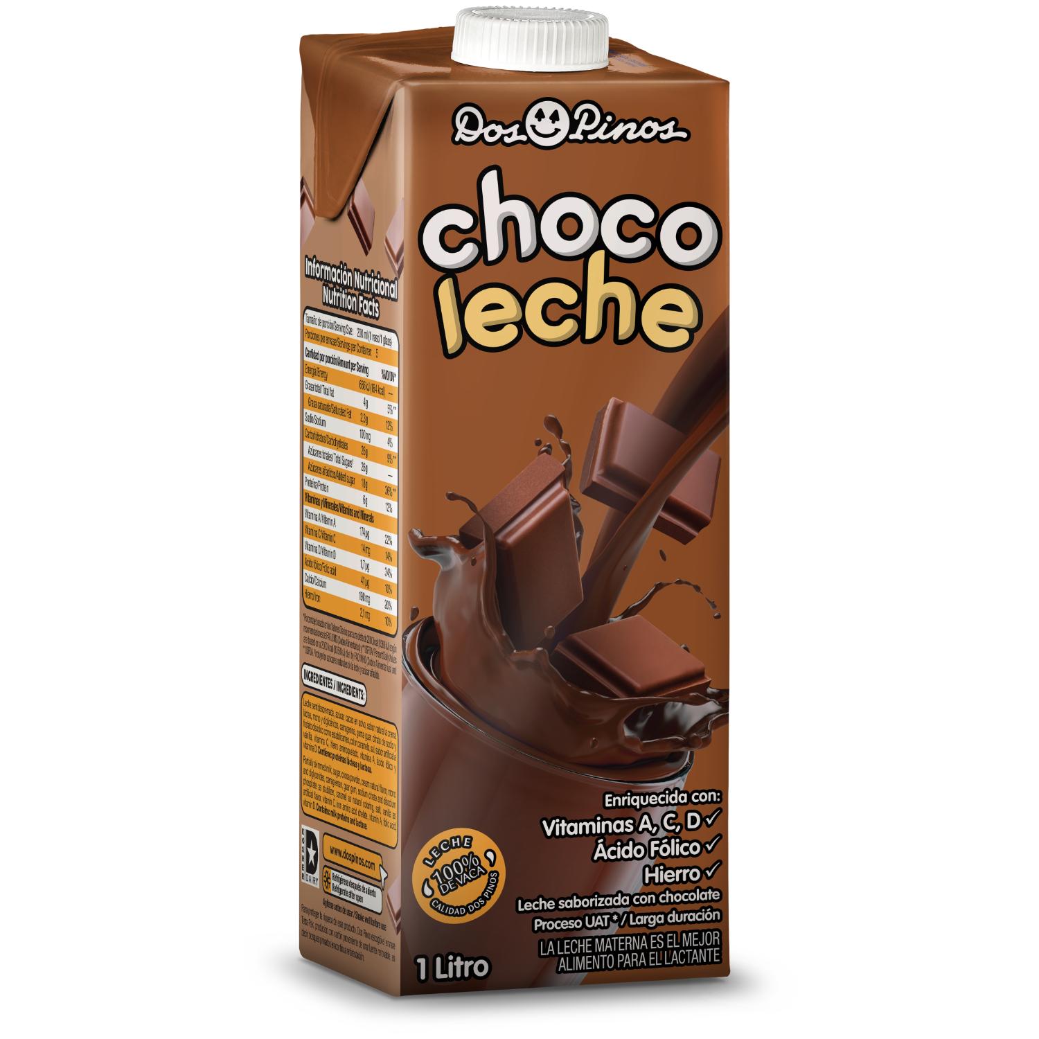 Leche Saborizada Chocolate Dos Pinos Caja 1000 Ml | Auto Mercado