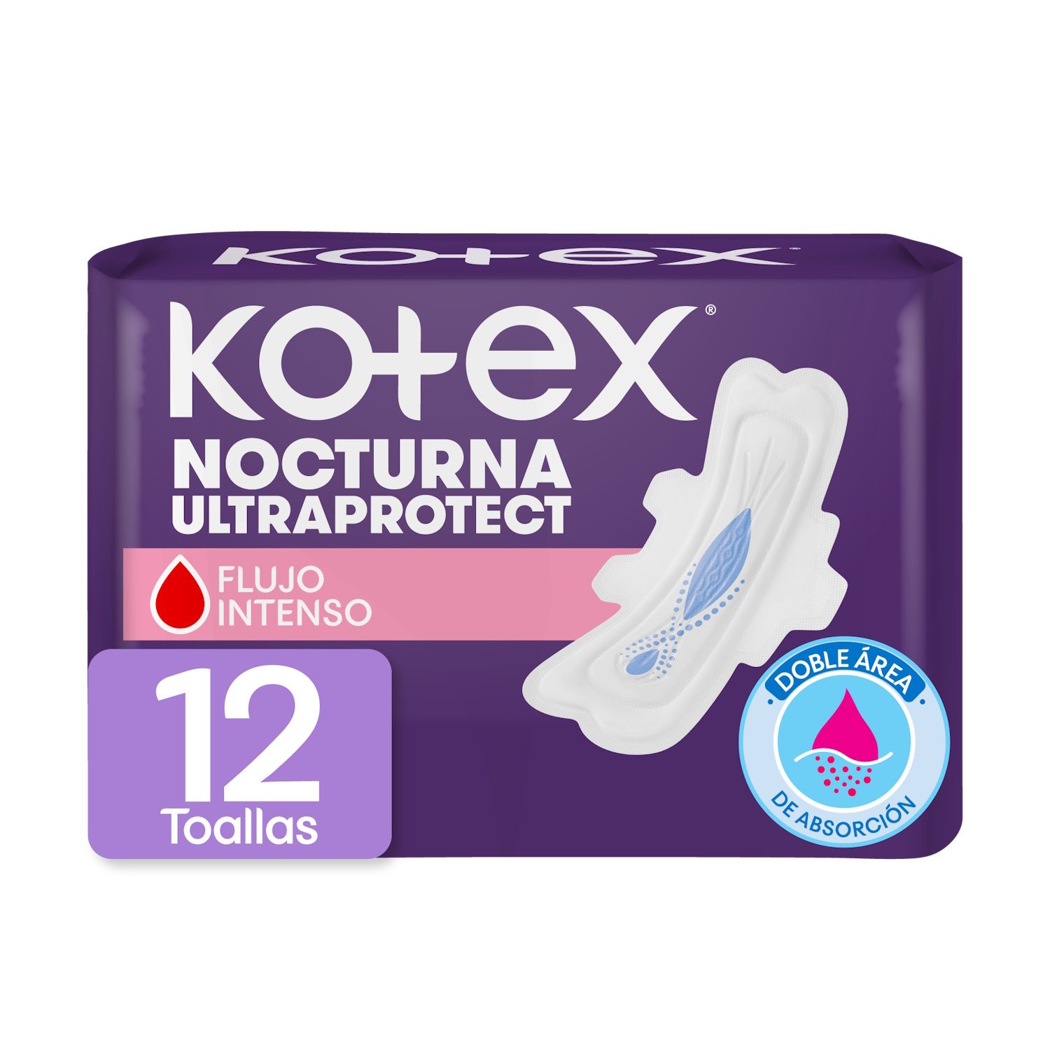 Toalla Intima Nocturna Con Alas Kotex Paquete 12 Unid | Auto Mercado
