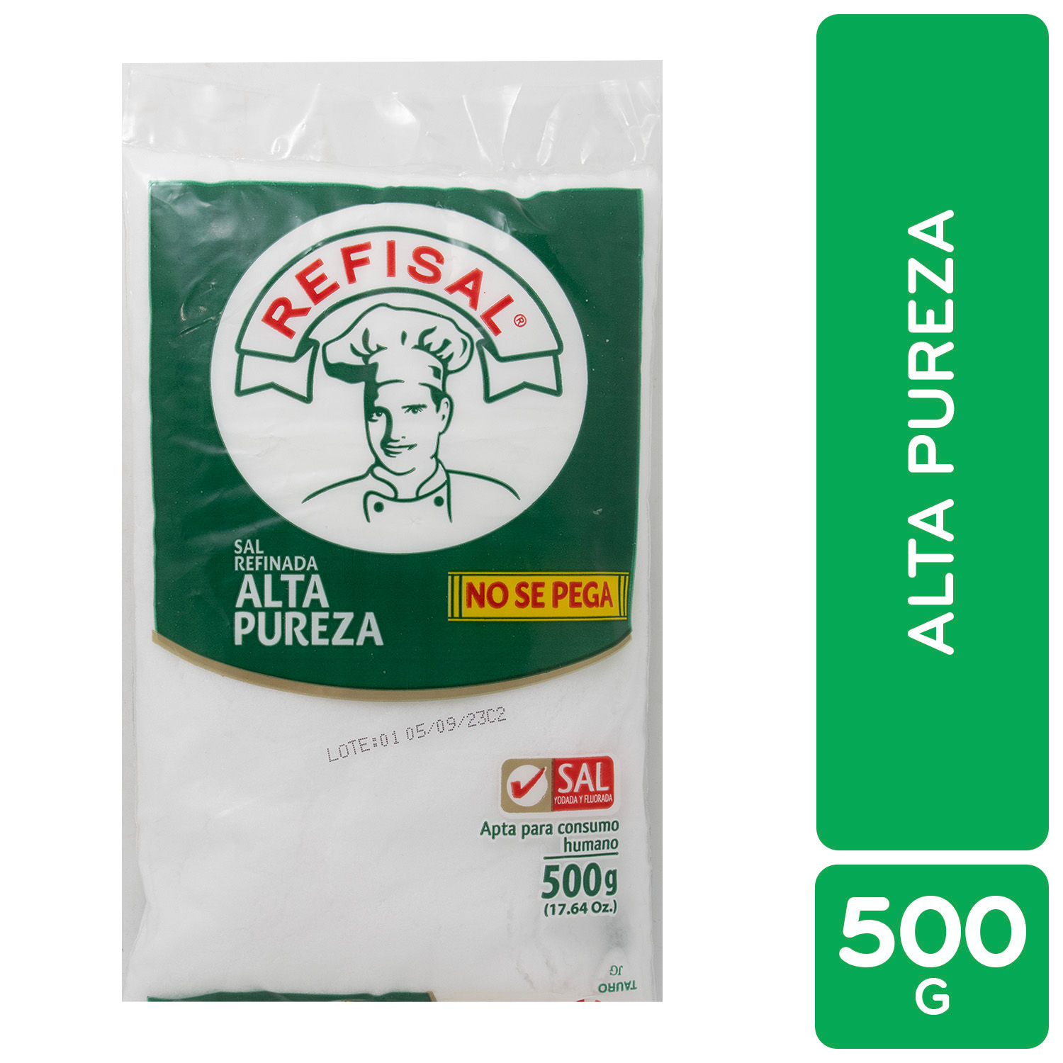 Sal Refinada Alta Pureza Refisal Paquete 500 G | Auto Mercado