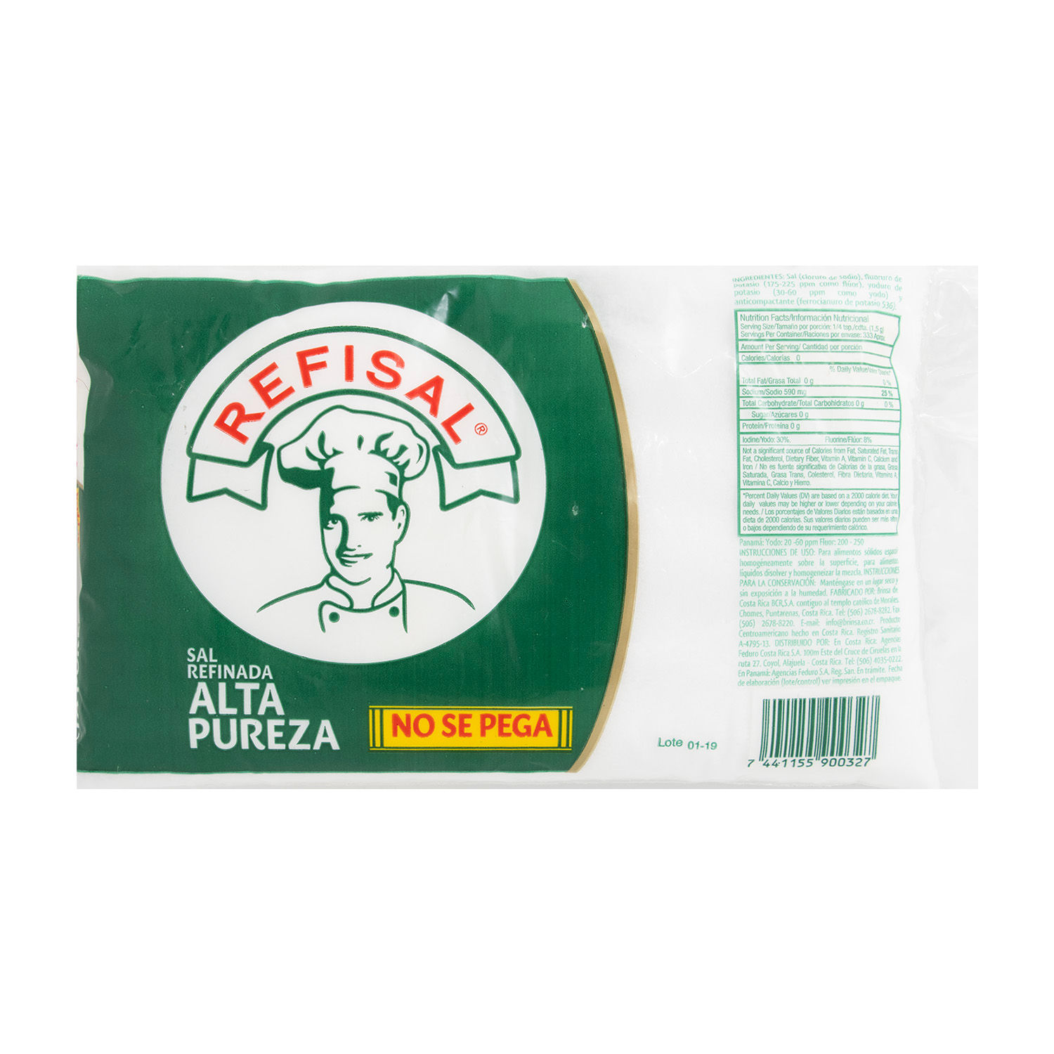 Sal Refinada Alta Pureza Refisal Paquete 500 G | Auto Mercado