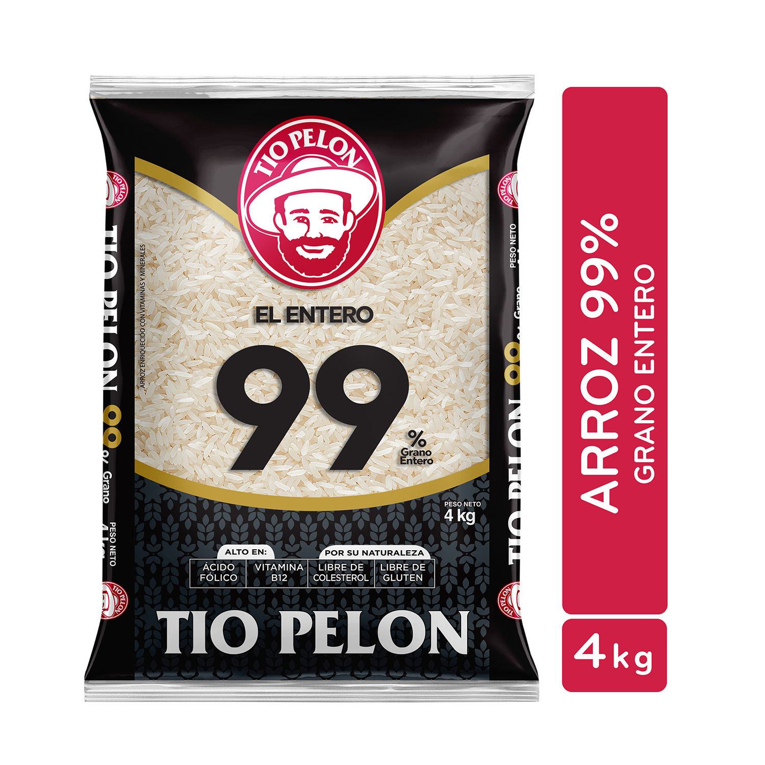 Arroz Blanco 99% Tio Pelon Paquete 4000 G | Auto Mercado