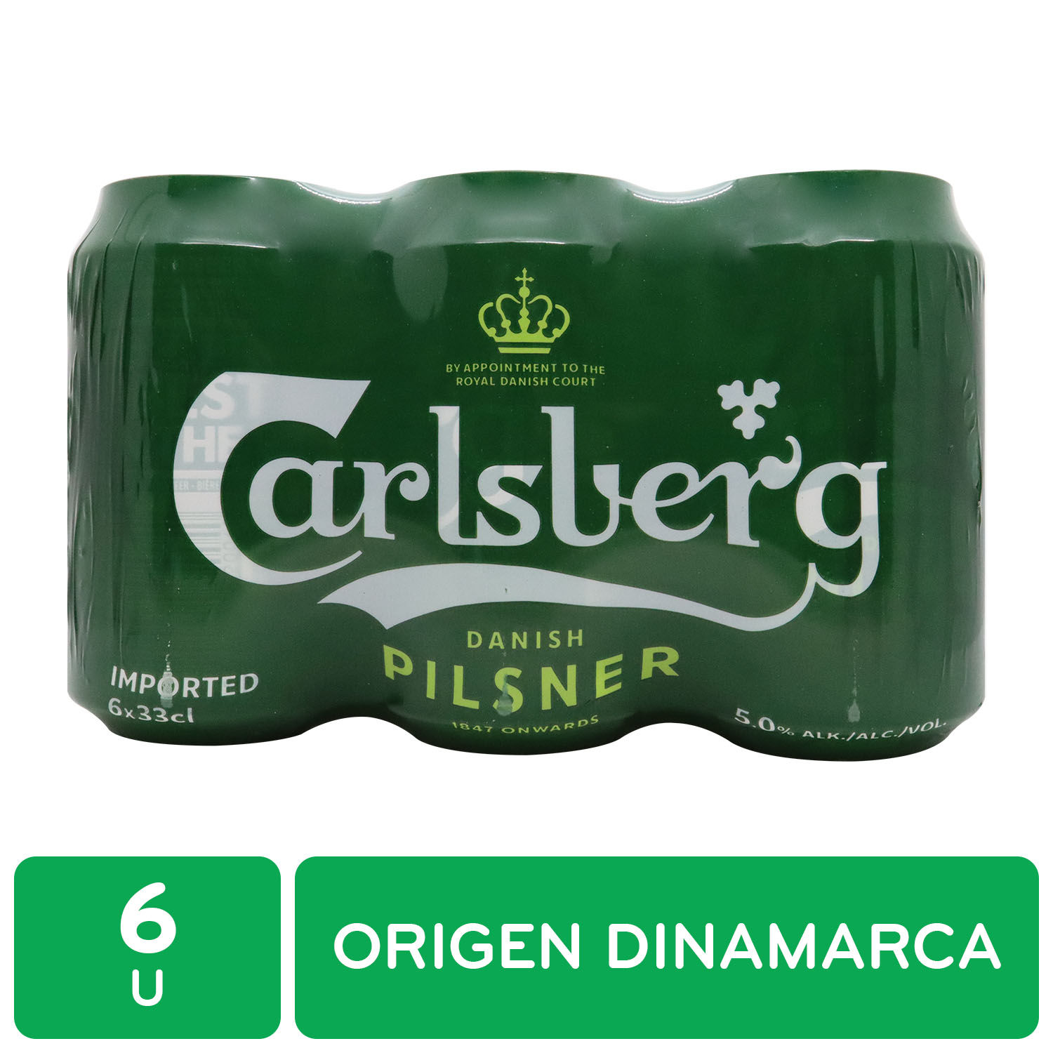 Cerveza Importada Dinamarca Carlsberg Paquete 1980 Ml | Auto Mercado