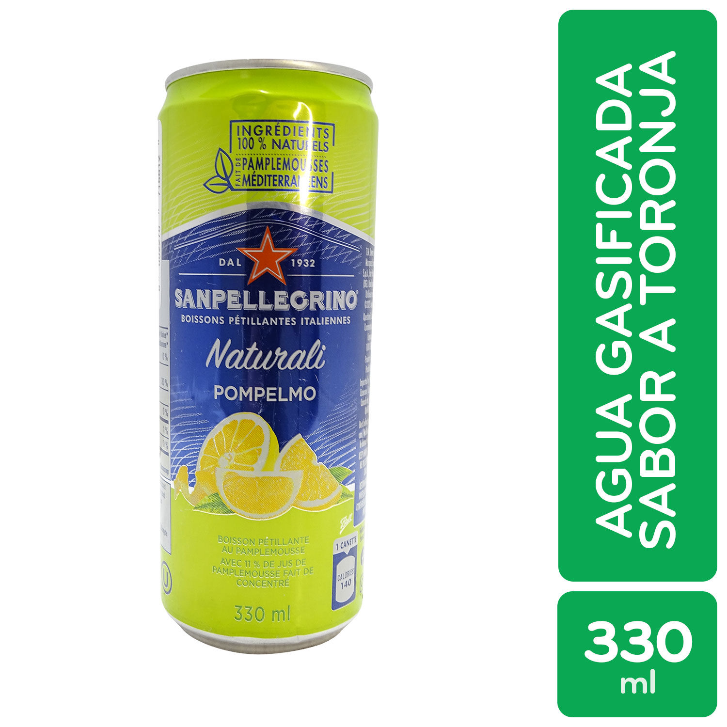 Agua Gasificada Saborizada Pompelmo San Pellegrino Lata 330 Ml | Auto ...