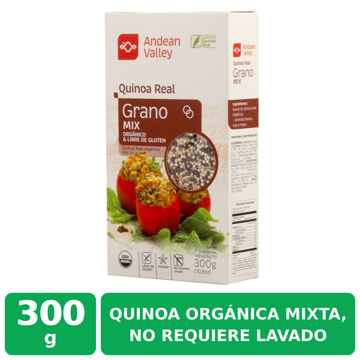 Quinoa Mixto Sin Gluten Andean Valley Caja 300 G | Auto Mercado