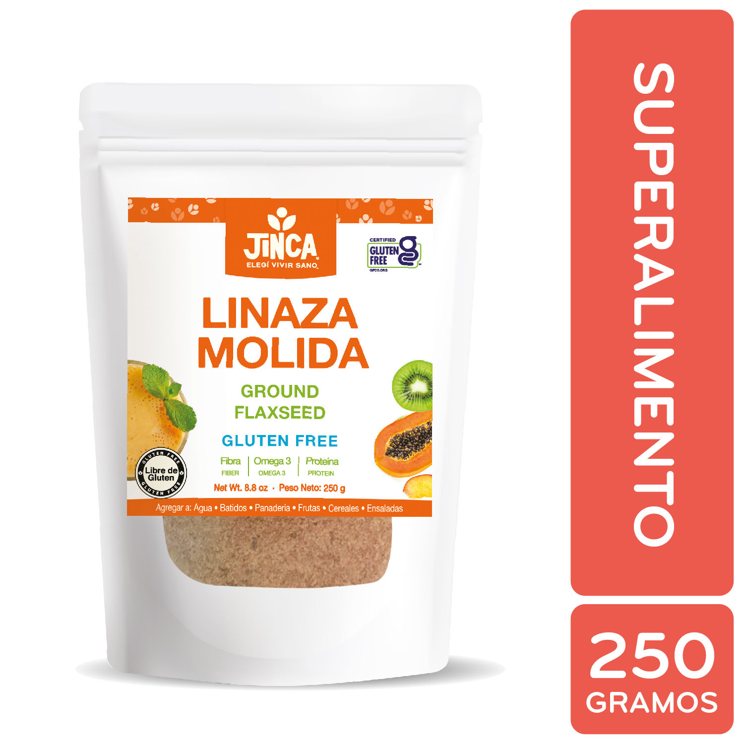 Linaza Sin Gluten Jinca Foods Paquete 250 G | Auto Mercado