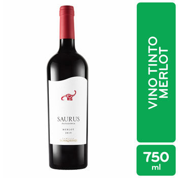 Vino Tinto Argentina Merlot Saurus Botella 750 Ml | Auto Mercado