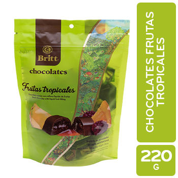 Chocolate Oscuro Relleno Frutas Britt Paquete 220 G | Auto Mercado