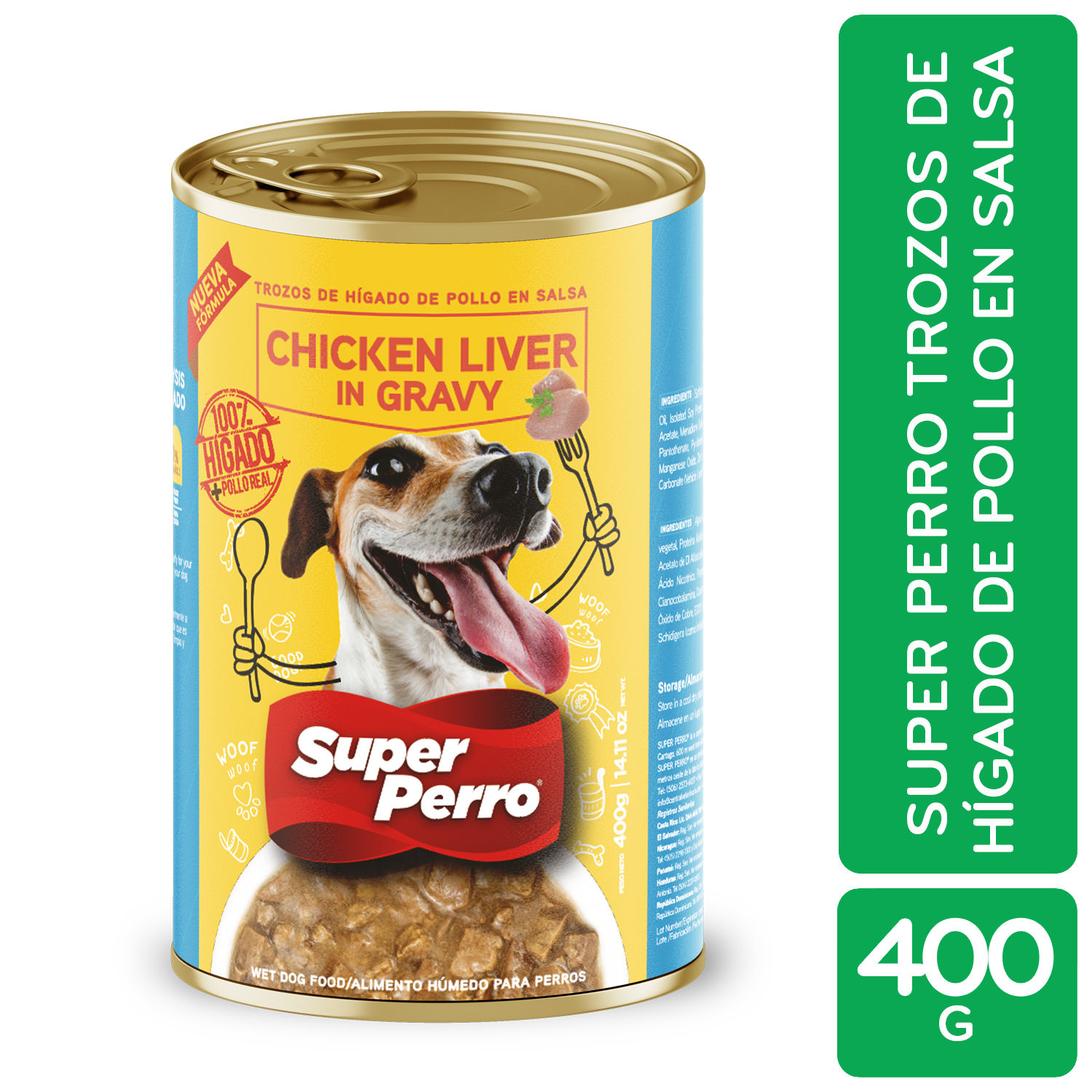 Alimento Perro Humedo Adulto Pollo Salsa Super Perro Lata 400 G | Auto ...