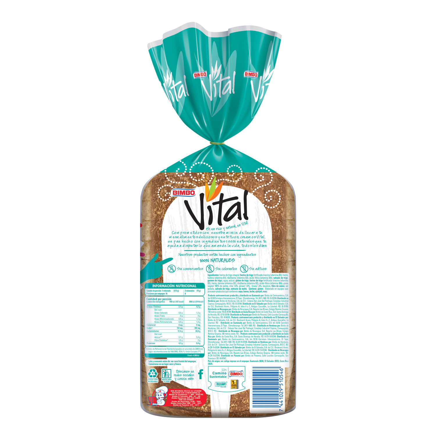 Pan Empacado Integral Semillas Bimbo Paquete 600 G | Auto Mercado