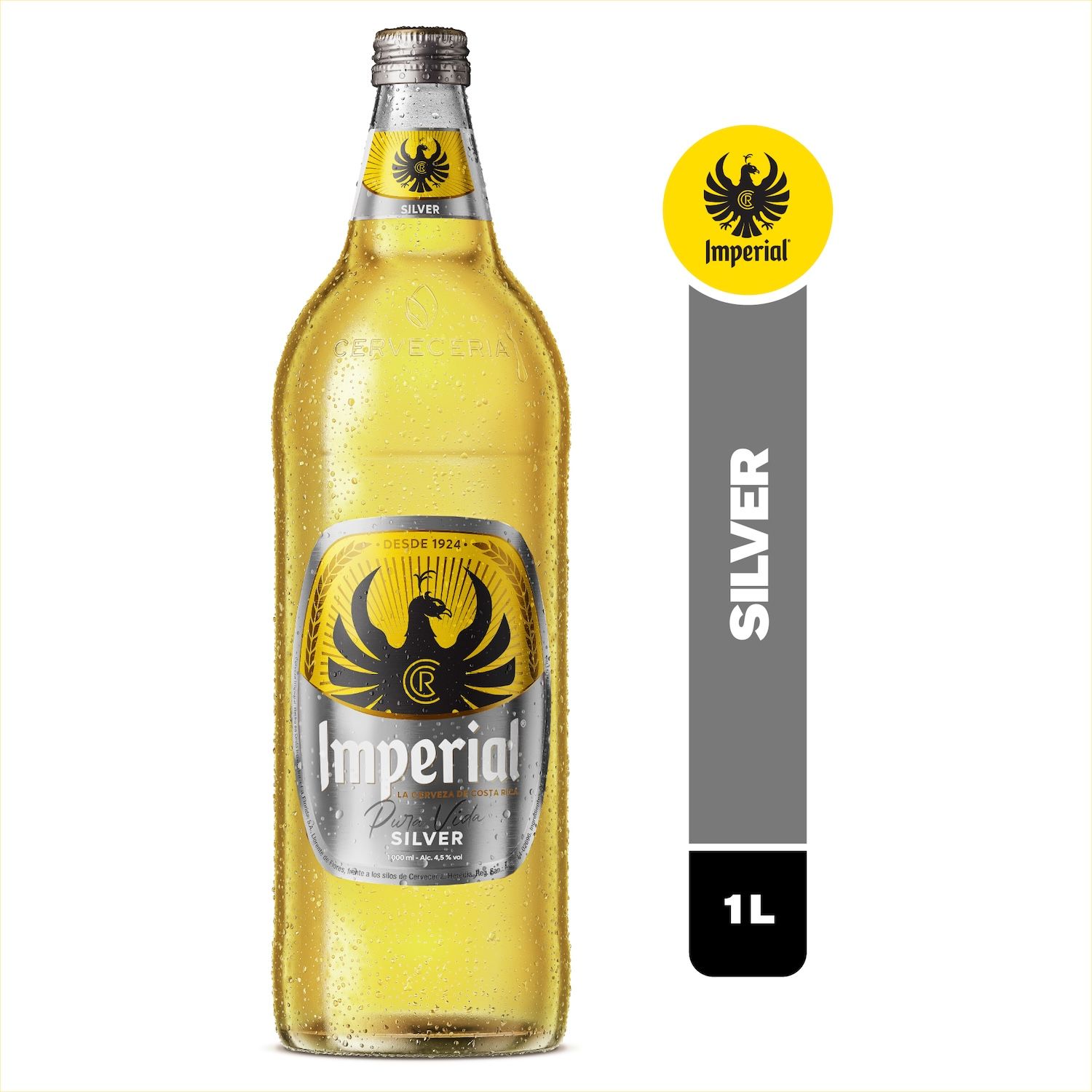 Cerveza Nacional Silver Costa Rica Imperial Botella 1000 Ml | Auto Mercado
