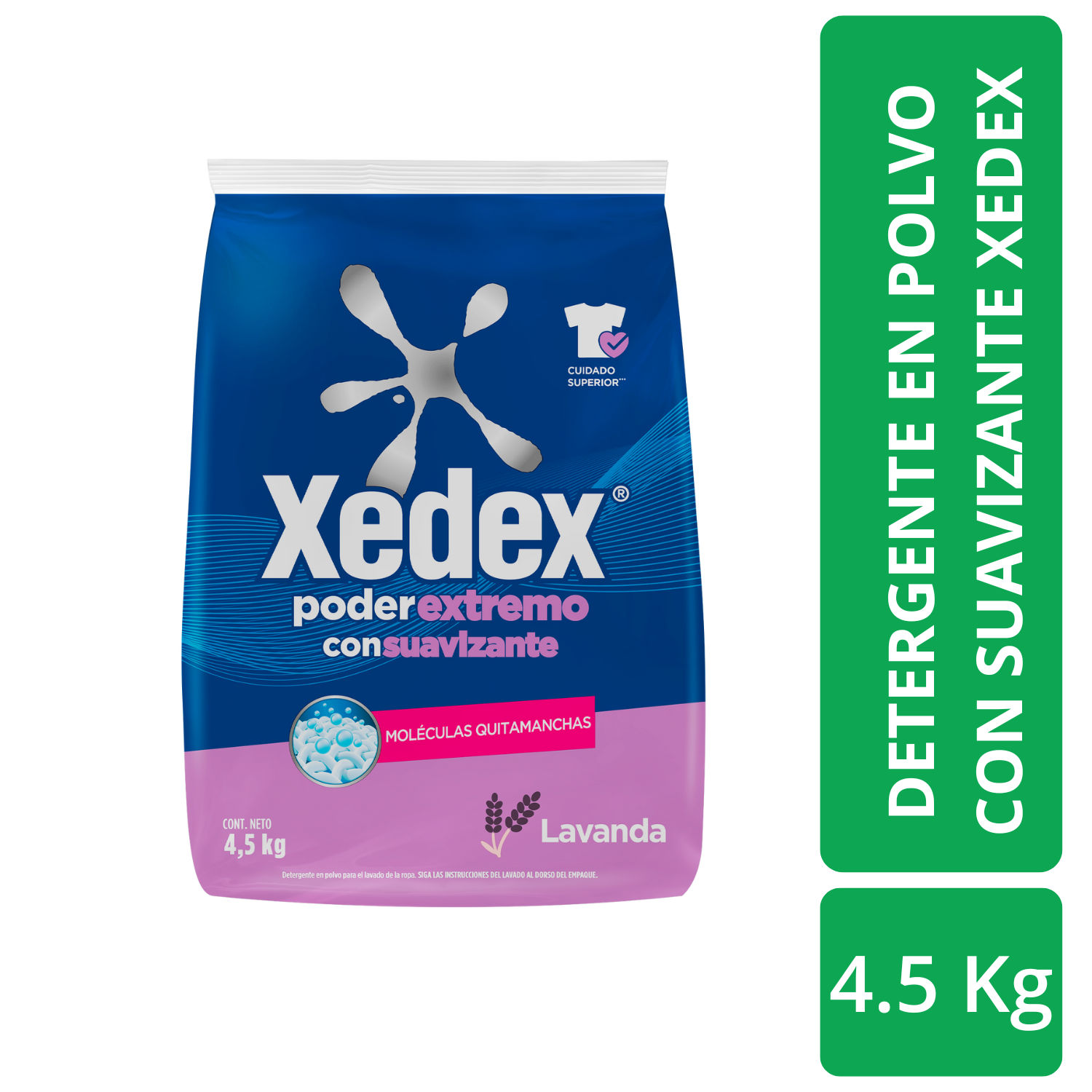 Detergente Polvo Violetas Suavizante Xedex Bolsa 4.5 Kg | Auto Mercado