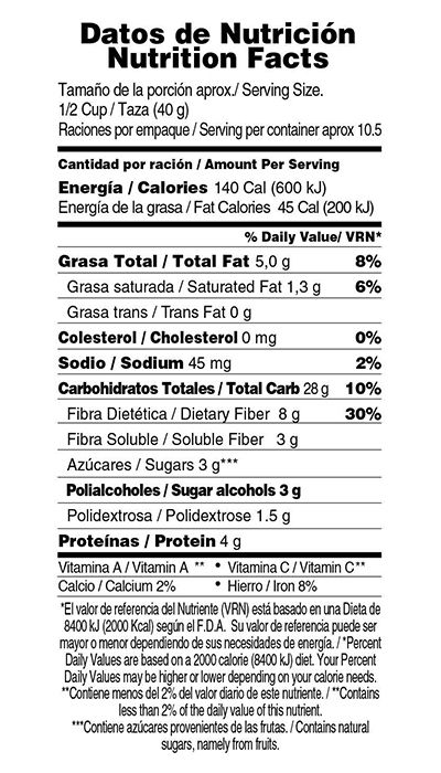 Granola Sin Azucar Nutrisnacks Paquete 420 G | Auto Mercado