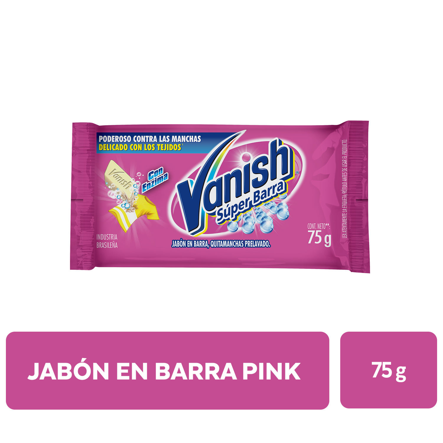 Jabon Barra Quitamanchas Rosa Ropa Color Vanish Paquete 75 G | Auto Mercado
