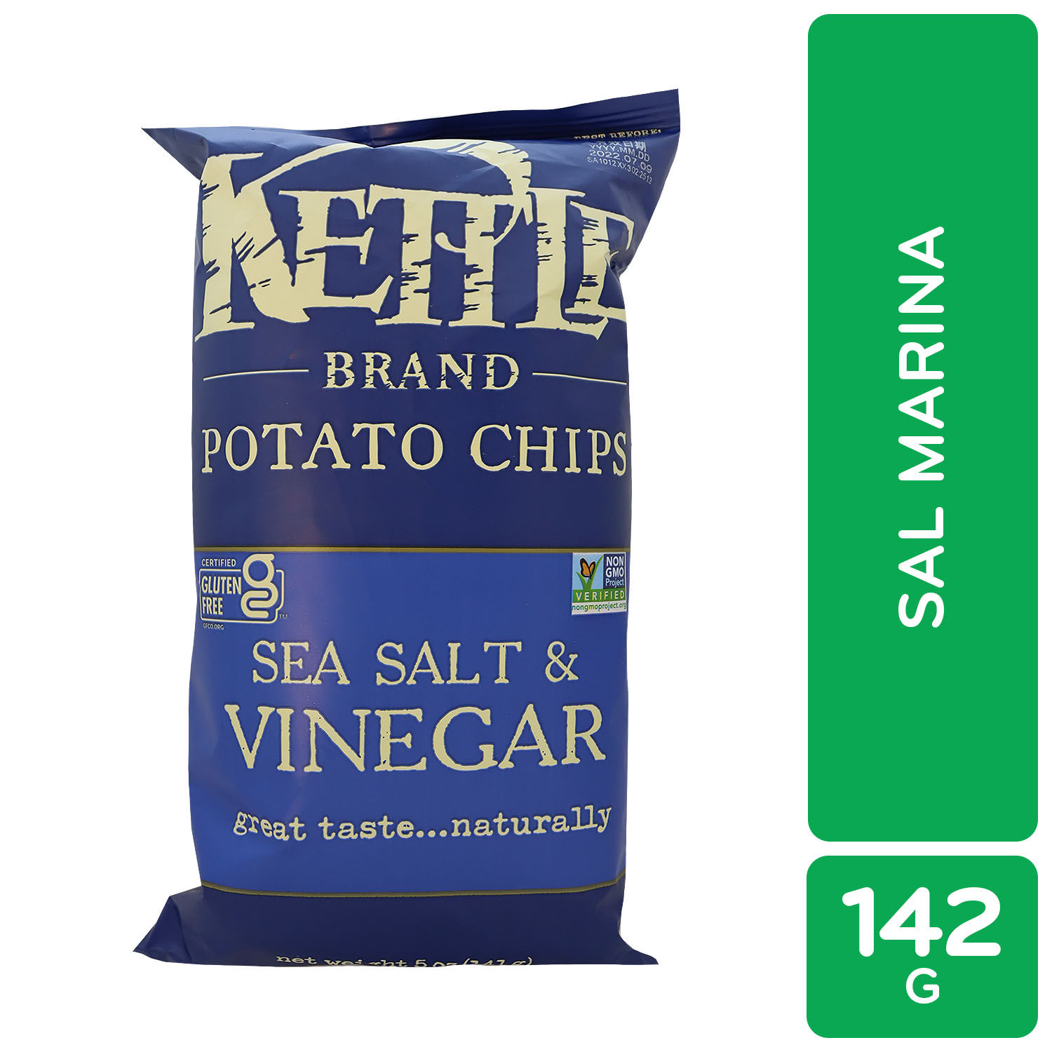 Papa Tostada Sal Marina Vinagre Kettle Paquete 142 G | Auto Mercado