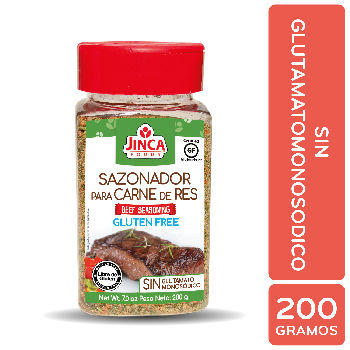 Sazonador Sin Gluten Res Jinca Foods Envase 200 G | Auto Mercado