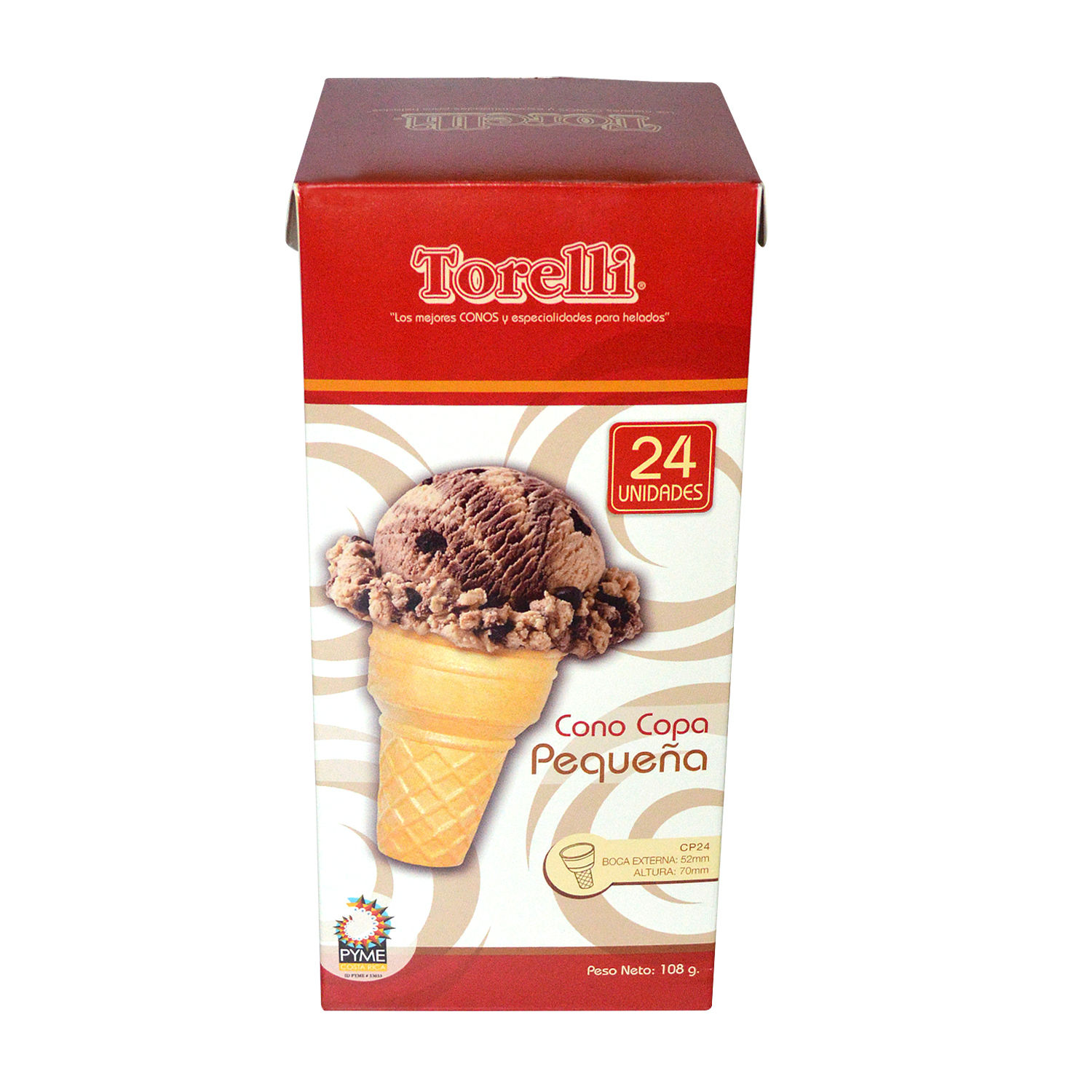 Cono Copa Pequeño Torelli Caja 108 G | Auto Mercado