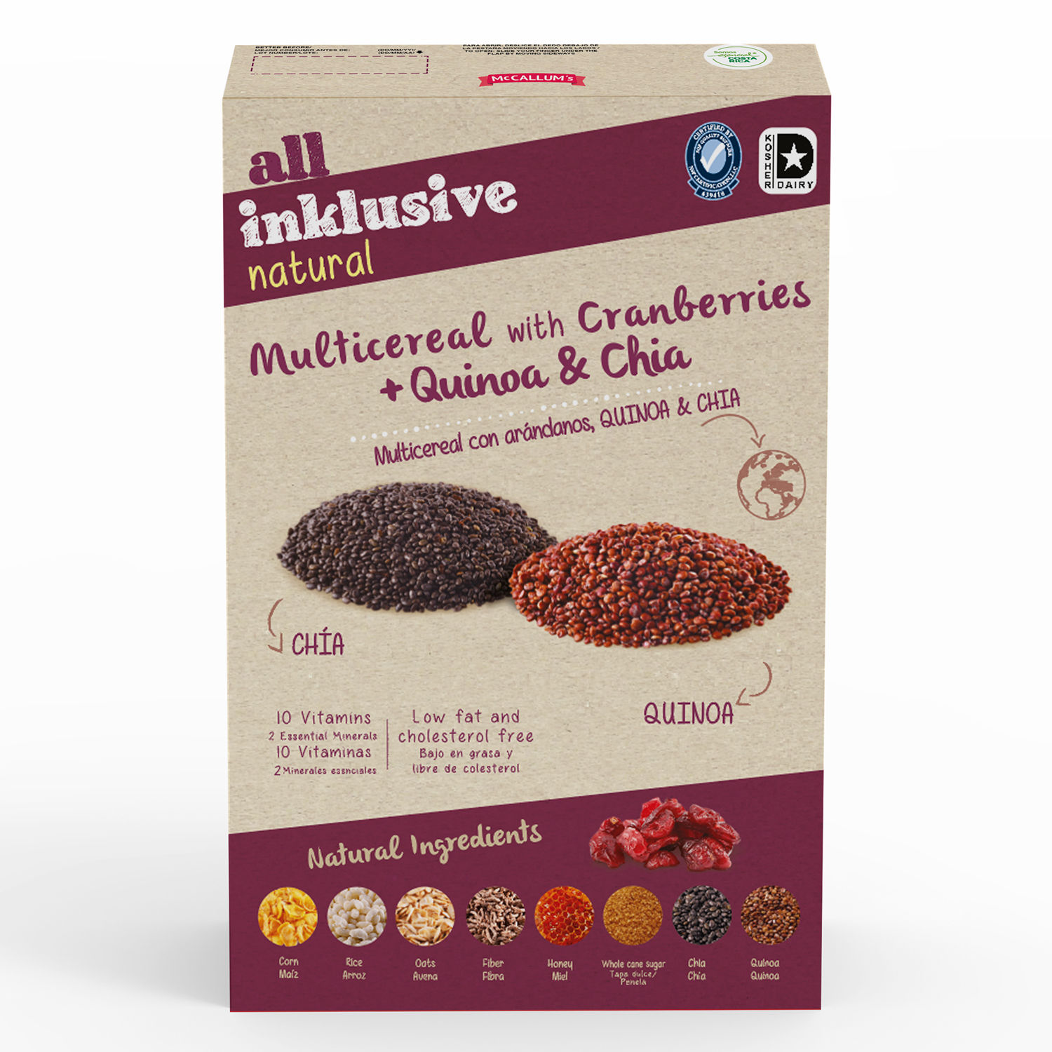 Cereal Multicereal Arandano Quinoa Mc Callums Caja 350 G | Auto Mercado