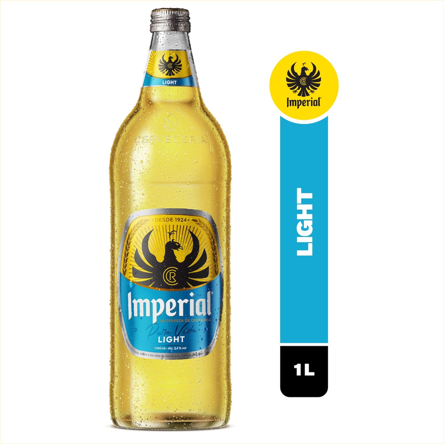 Cerveza Nacional Light Costa Rica Imperial Botella 1000 Ml | Auto Mercado