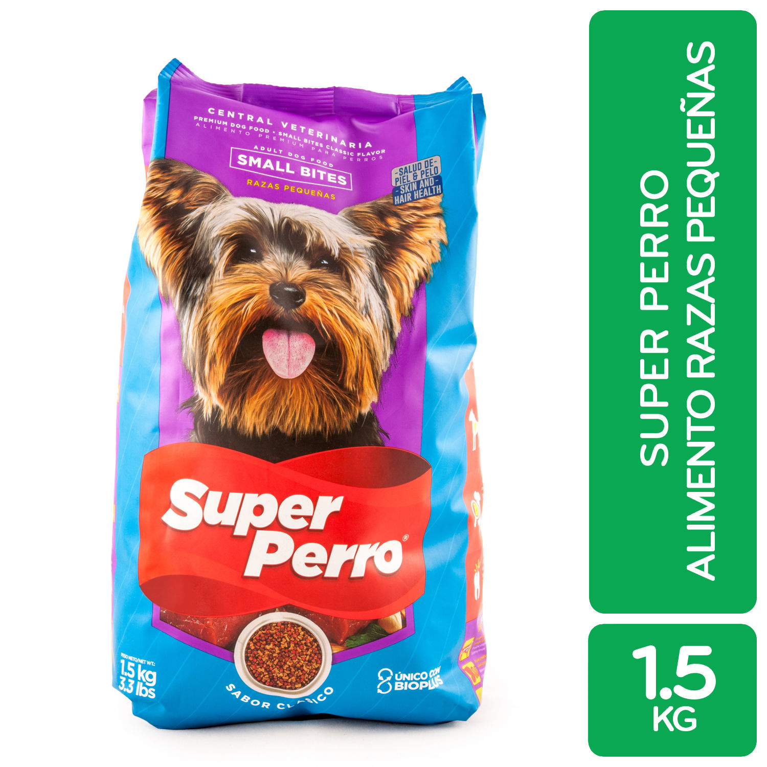 Alimento Perro Seco Adulto Raza Pequeña Super Perro Bolsa 1.5 Kg | Auto ...