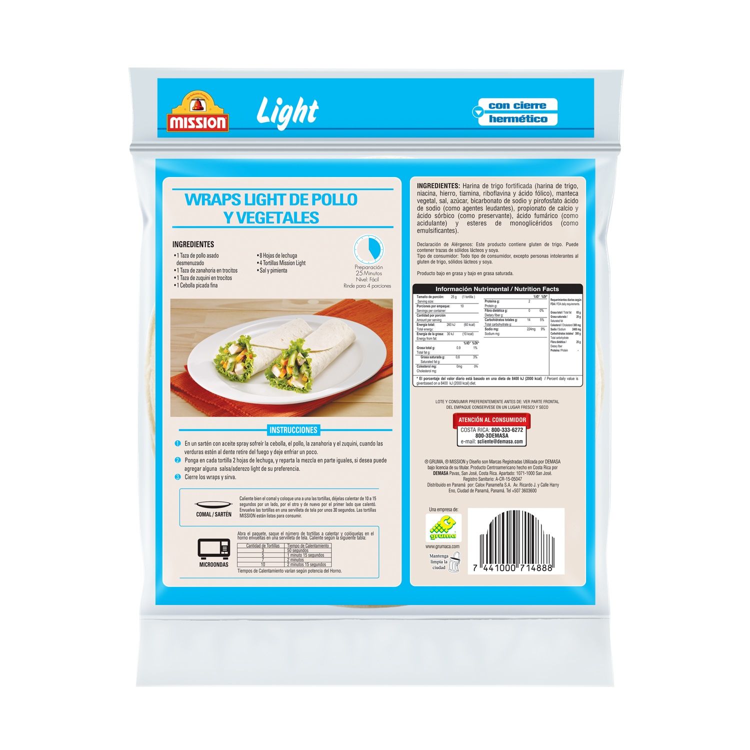 Tortillas Trigo Light 10u Mision Paquete 250 G | Auto Mercado