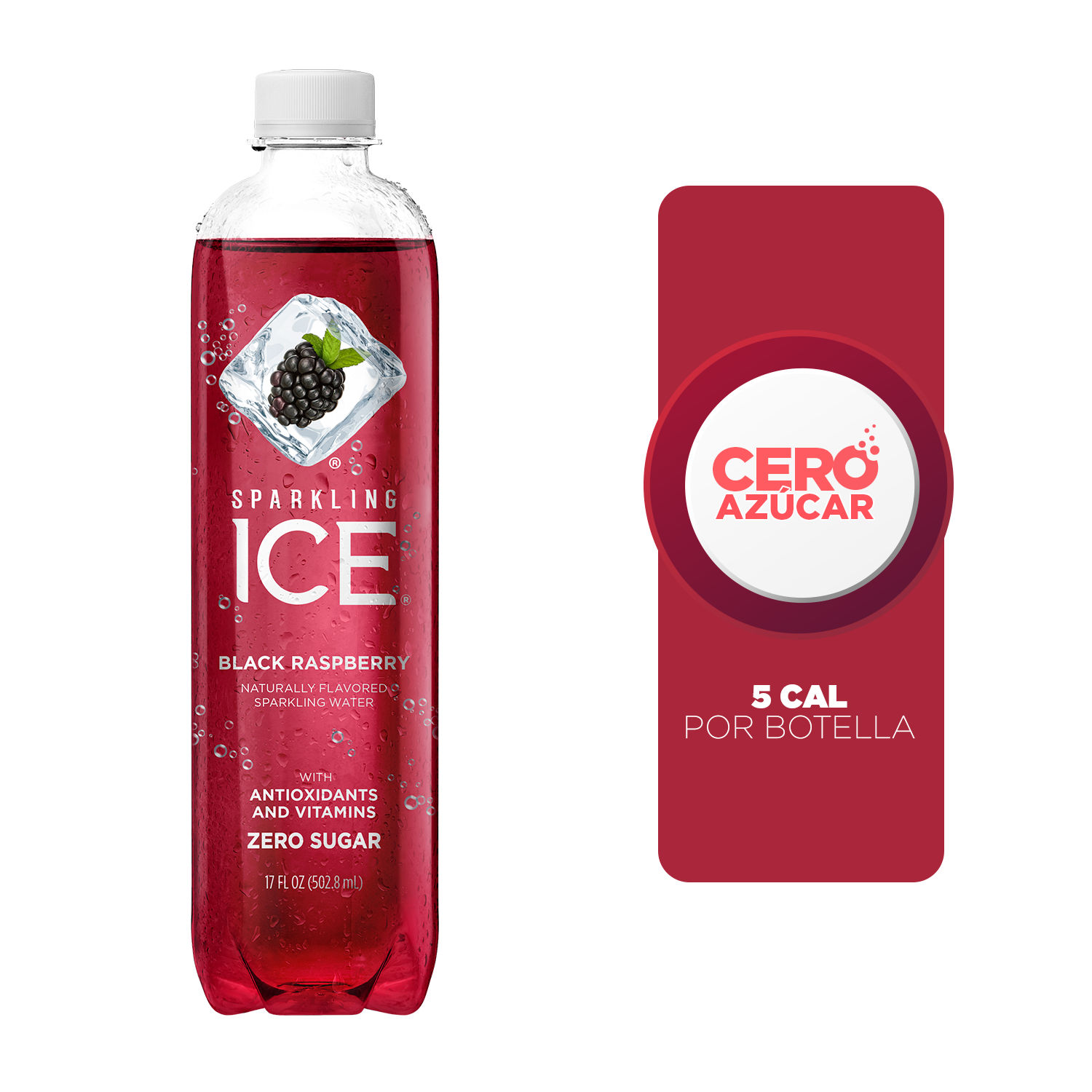 Agua Gasificada Saborizada Framb Negra Sparkling Ice Botella 502.8 Ml ...