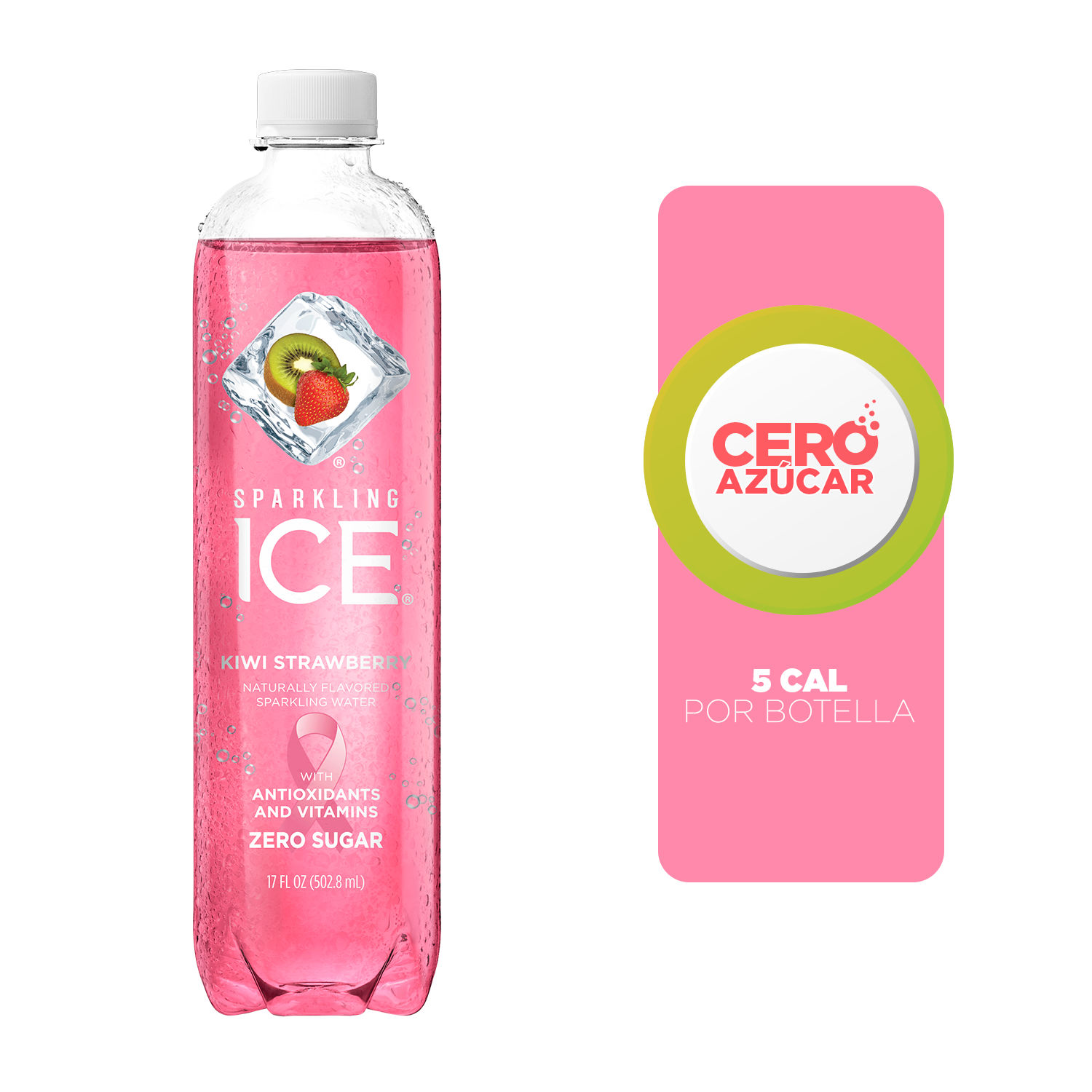 Agua Gasificada Saborizada Kiwi Fresa Sparkling Ice Botella 502.8 Ml ...