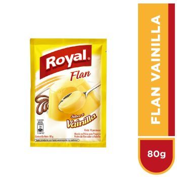 Flan En Polvo Royal Sabor A Vainilla 80g | Auto Mercado