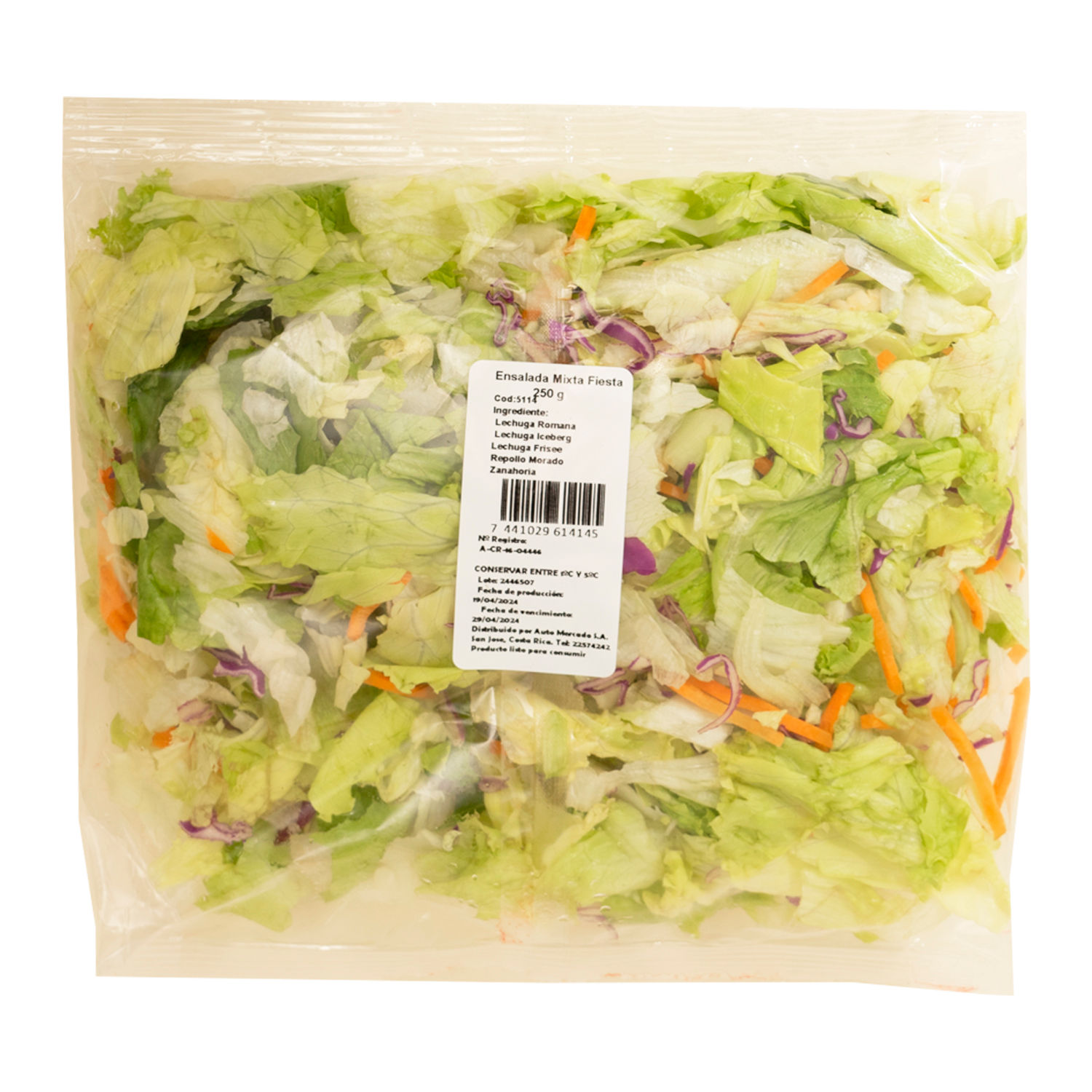 Ensalada Lechuga Mixta Fiesta Auto Mercado Paquete 250 G | Auto Mercado