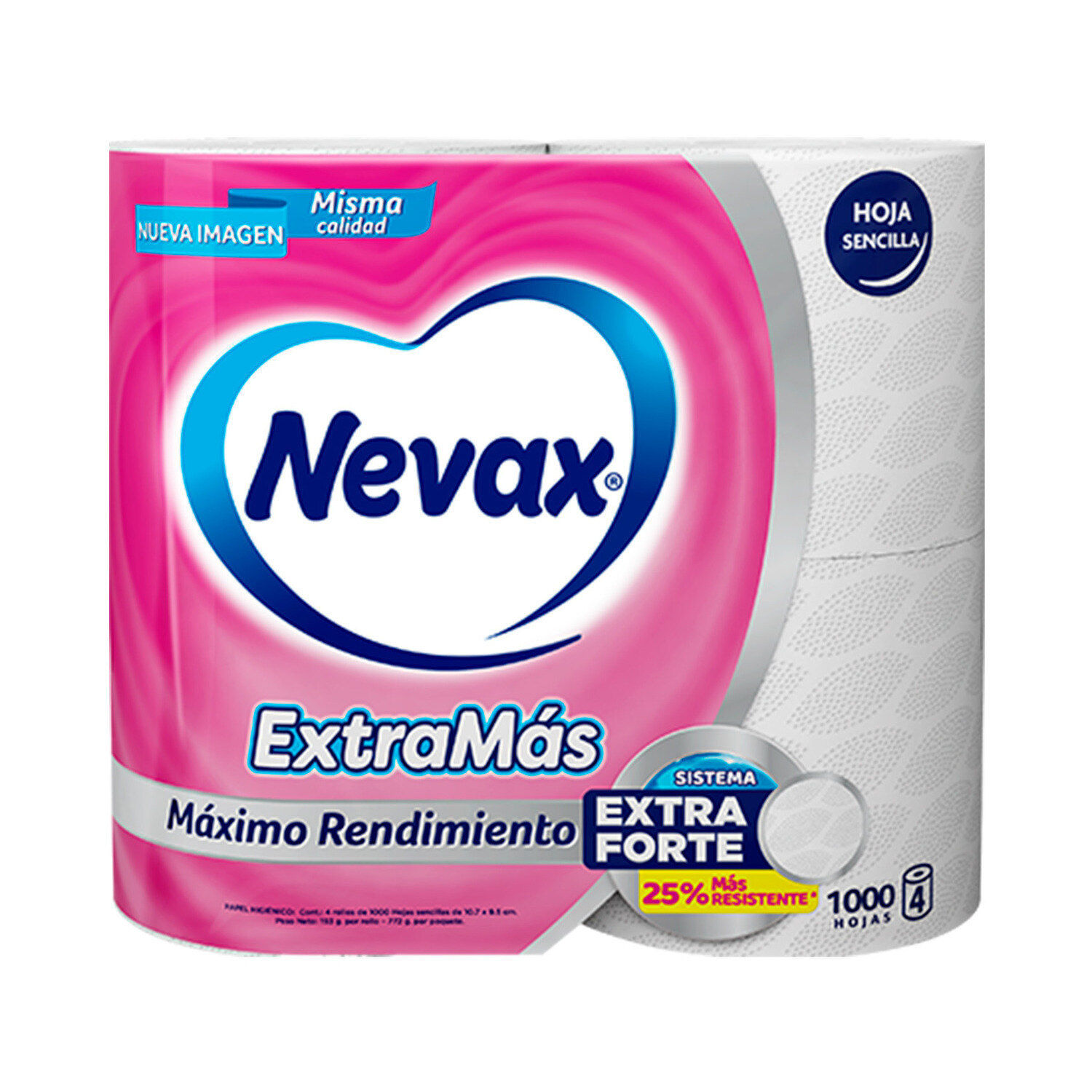 Papel Higienico Una Hoja Extramas 4u Nevax Paquete 772 G | Auto Mercado