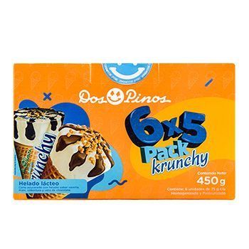 Helado Krunchy 6x5 Dos Pinos Caja 450 G | Auto Mercado
