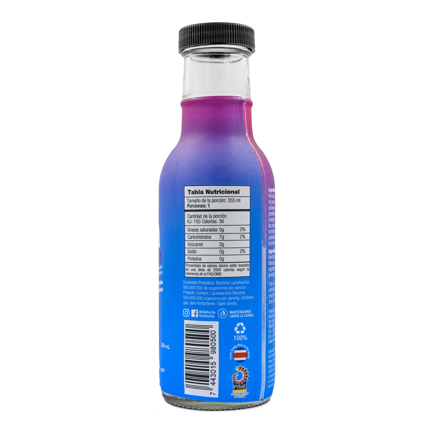 Bebida Te Líquido Kombucha Harmony Bella Bucha Botella 355 Ml | Auto ...