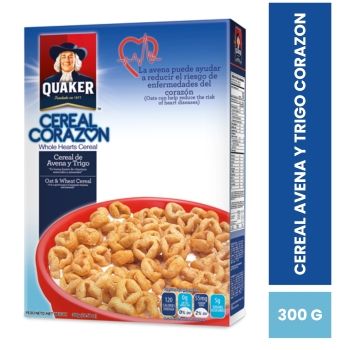 Cereal Multicereal Avena Y Trigo Corazon Quaker Caja 300 G | Auto Mercado