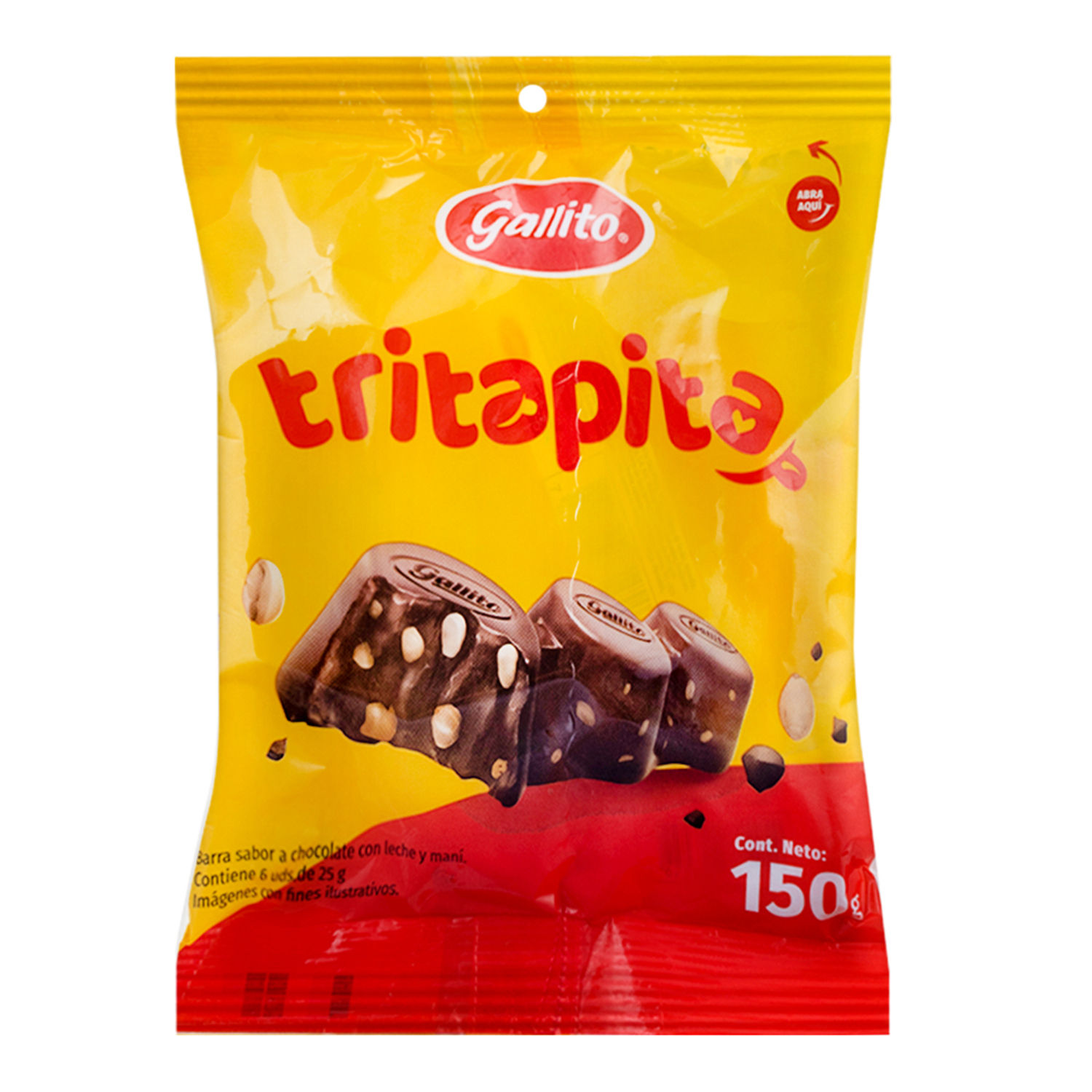 Chocolate 6 U Tri Tapita Gallito Paquete 150 G | Auto Mercado