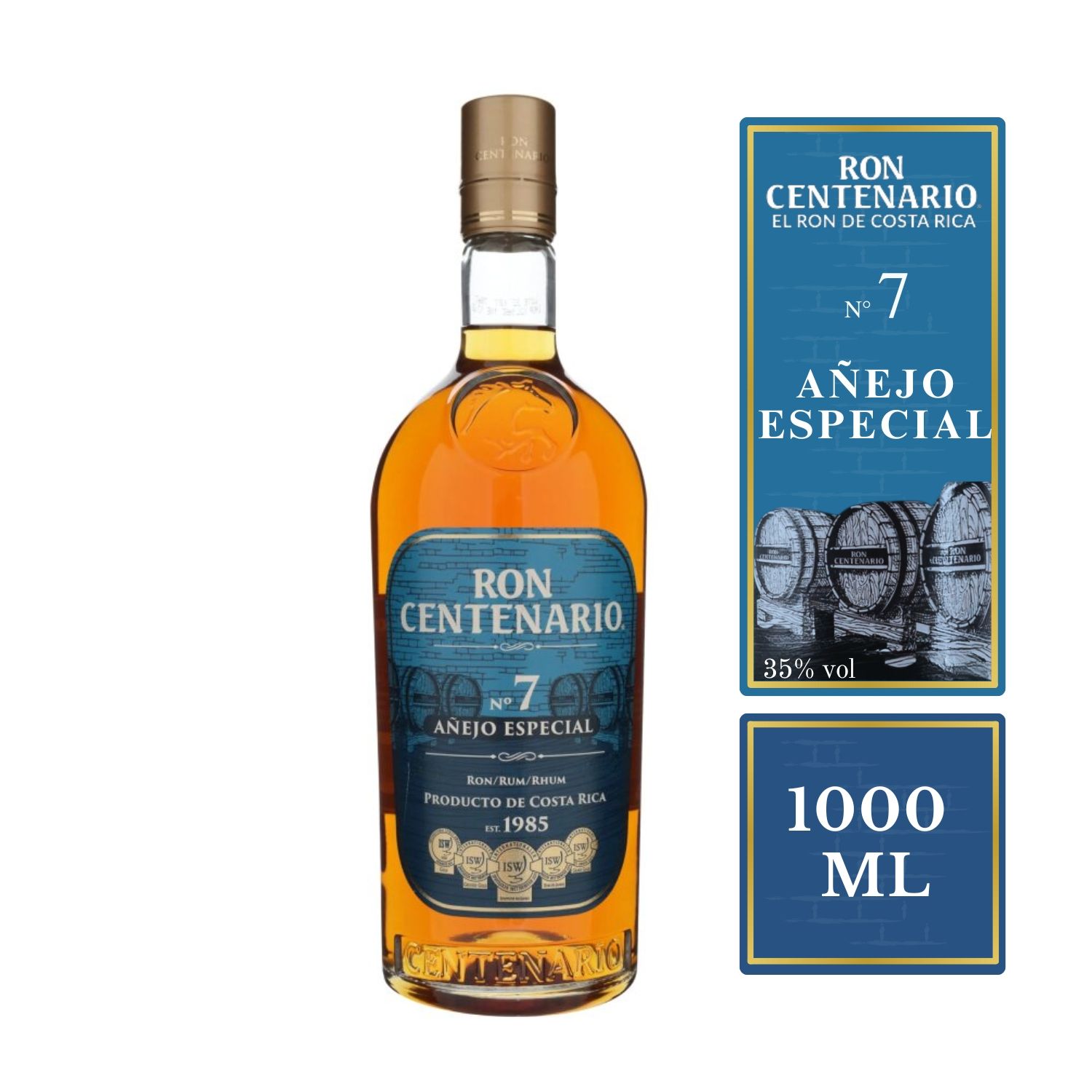 Ron Añejo 7 Años Centenario Botella 1000 Ml | Auto Mercado