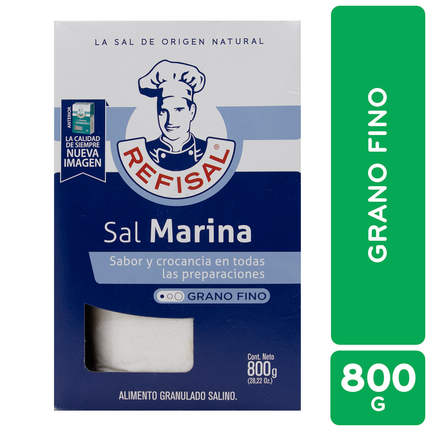 Sal Marina Refisal Envase 800 G | Auto Mercado